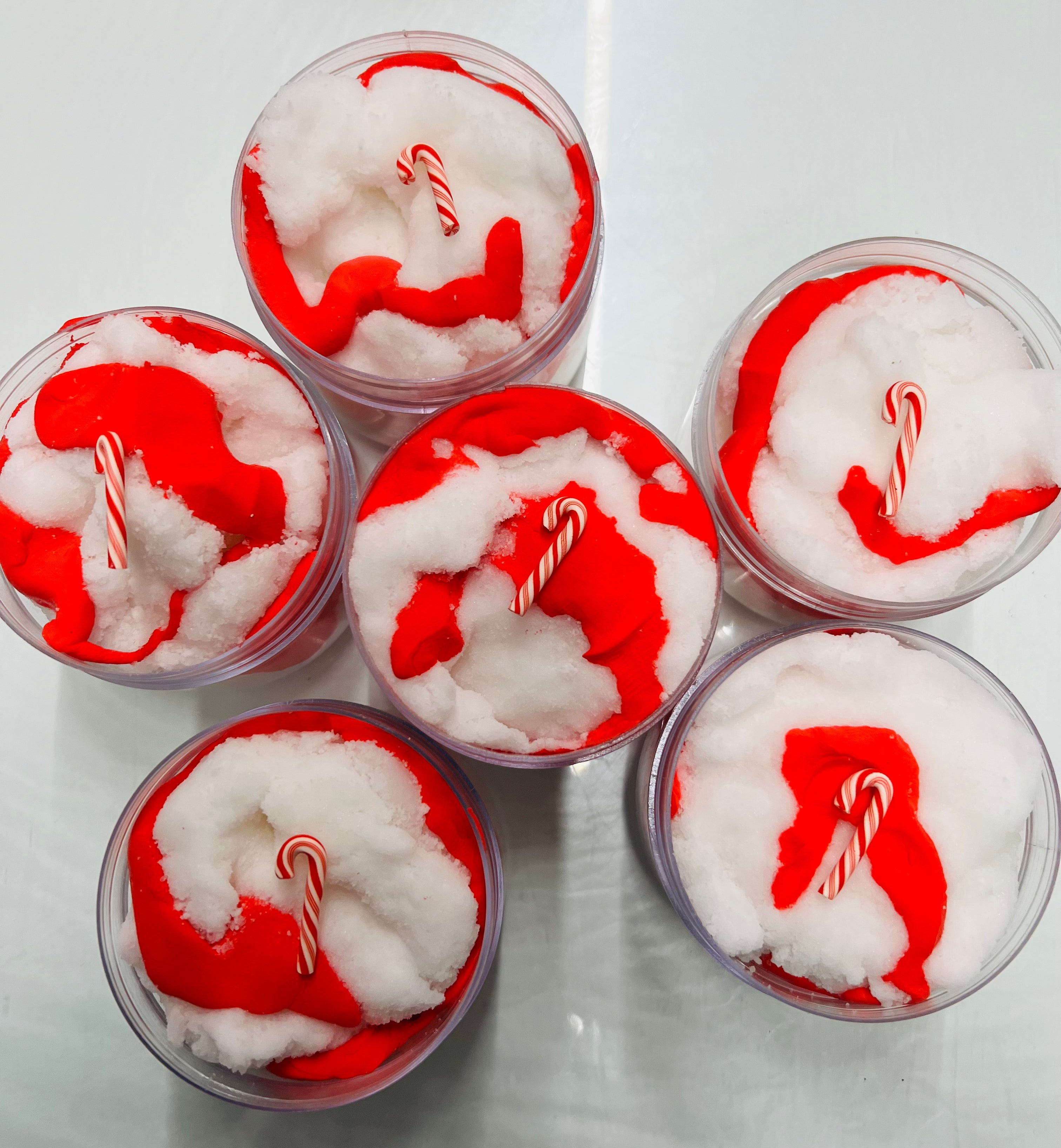 Candy Cane- cloud slime- x-mas – Monstrous Slime